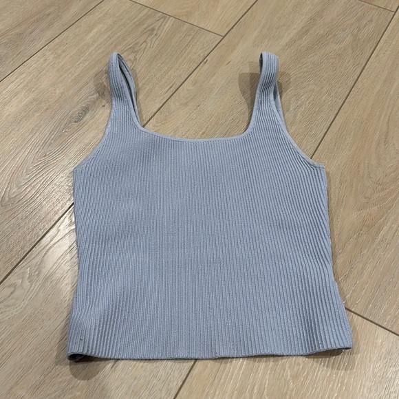 Aritzia | Tops | Aritzia Sculpt Knit Tank Top In Blue | Poshmark